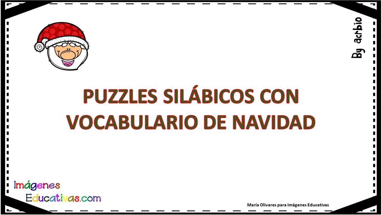 Puzzles silábicos con vocabulario de Navidad. - Imagenes Educativas