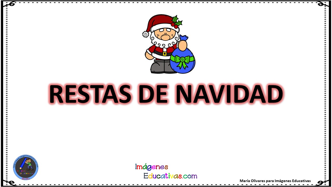 Restas sencillas de Navidad. - Imagenes Educativas