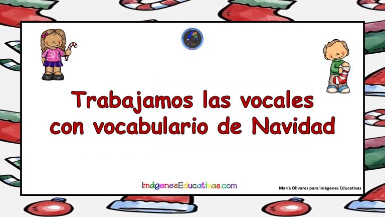 Trabajamos las vocales con vocabulario de Navidad - Imagenes Educativas