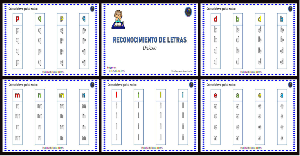 #dislexia Reconocimiento de letras. - Imagenes Educativas