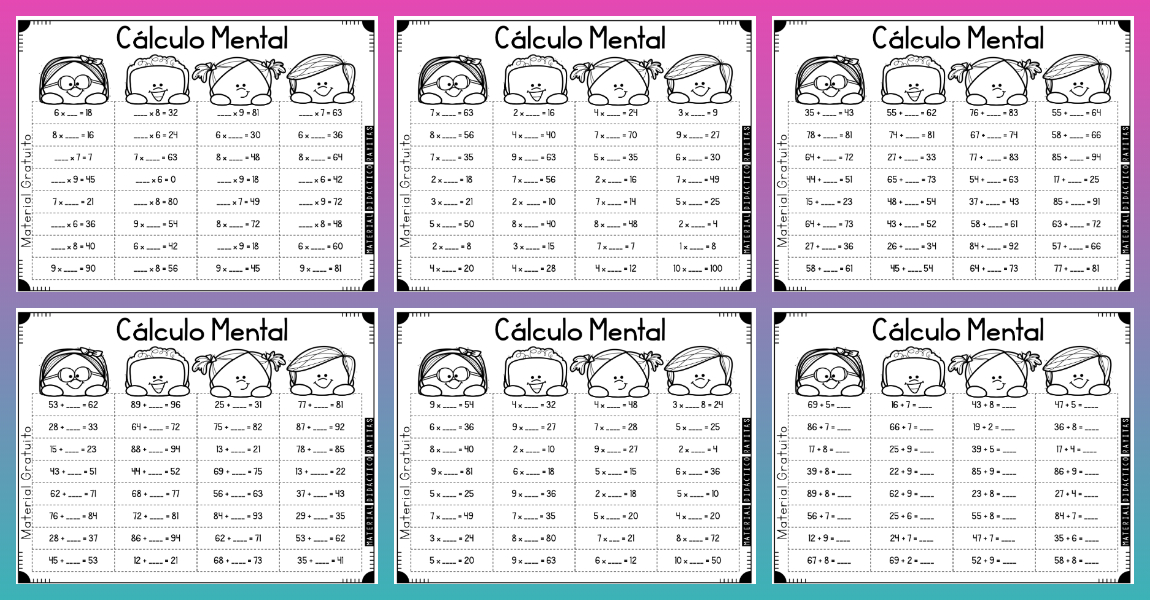 CÁLCULO MENTAL - Imagenes Educativas