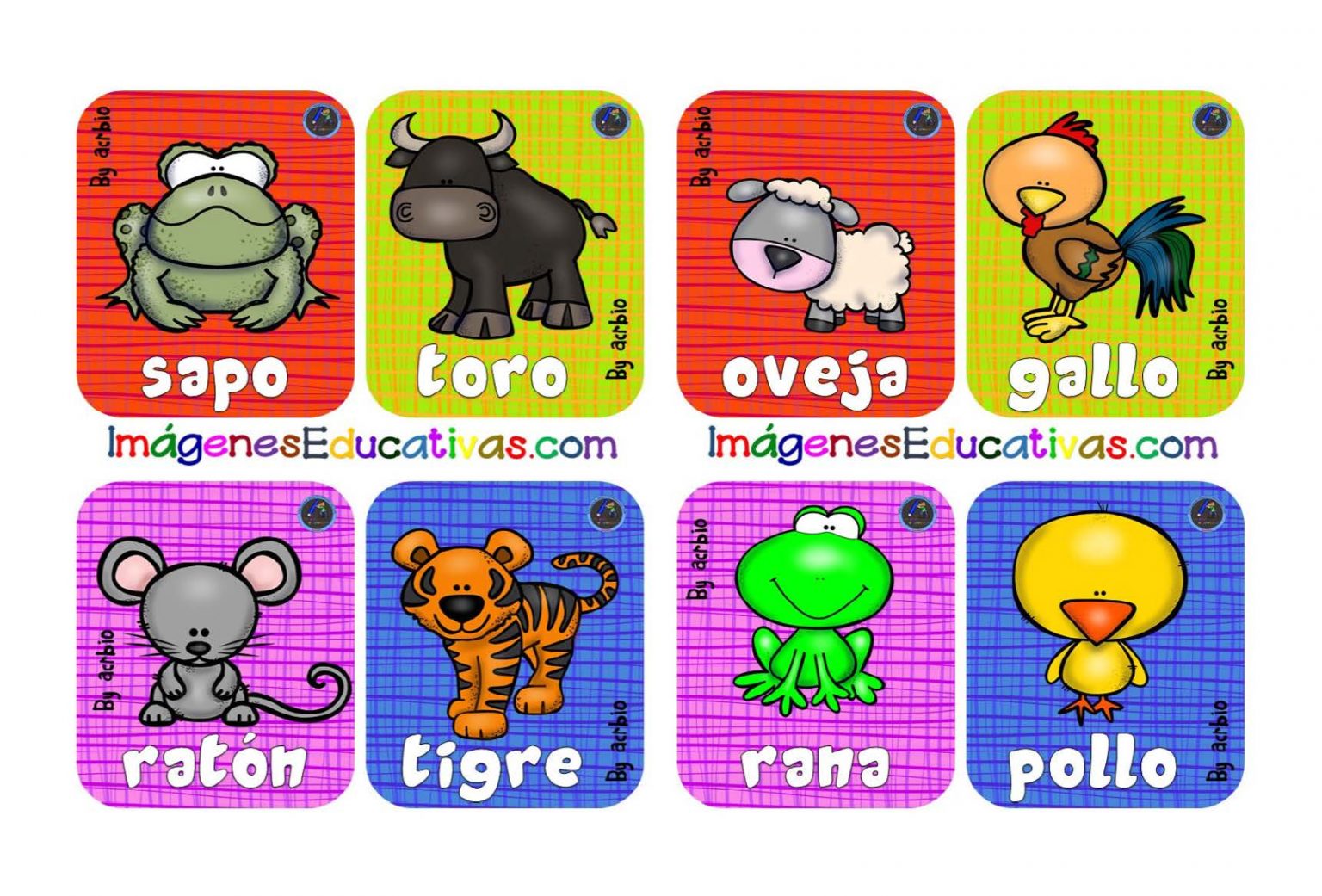 Lotería de Animales 3 TAMAÑOS Y 40 CARTA - Imagenes Educativas