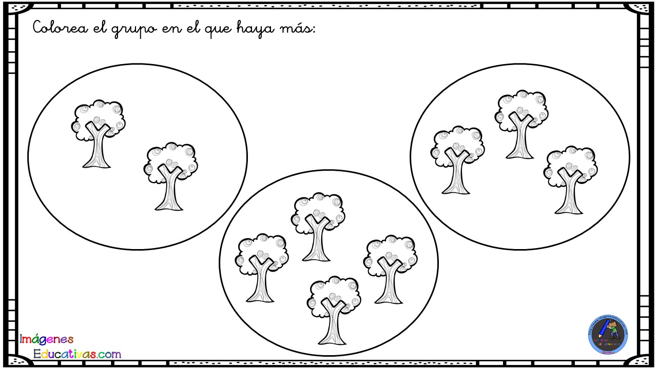 Actividad matemática: Cuenta y colorea - Imagenes Educativas