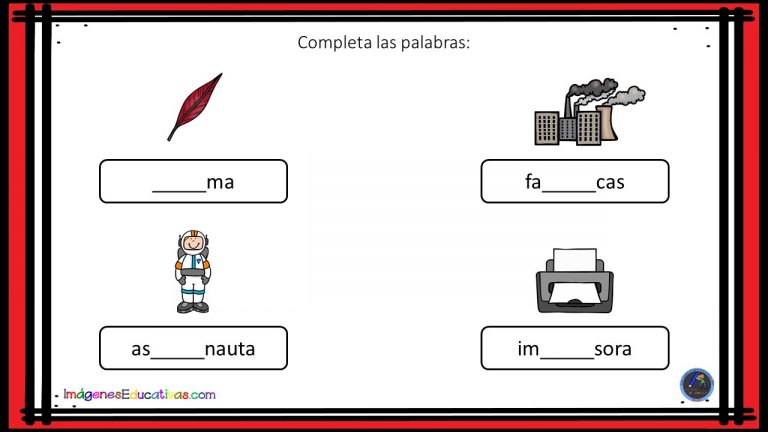 Lectoescritura con sílabas trabadas - Imagenes Educativas