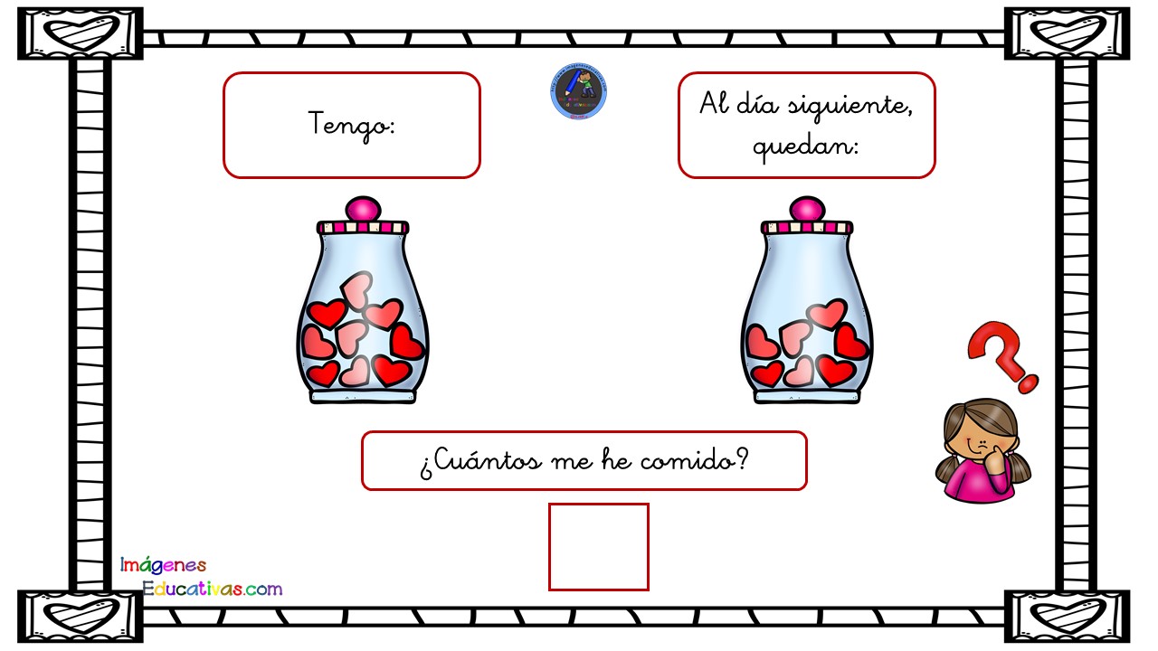 Restas de San Valentín - Imagenes Educativas