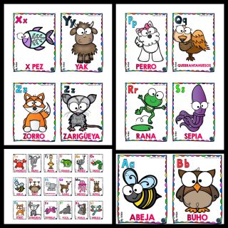 ABECEDARIO DE ANIMALES EN TARJETAS INSTAGRAN - Imagenes Educativas