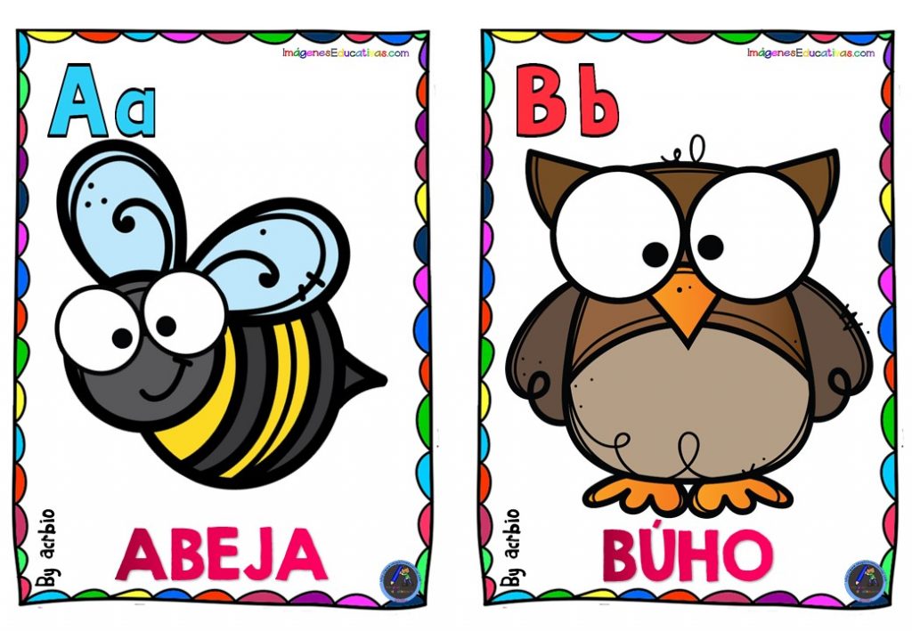 ABECEDARIO DE ANIMALES EN TARJETAS PARA PLASTIFICAR + LOTERÍA + BINGO 3 ...