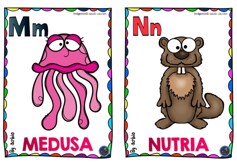 ABECEDARIO DE ANIMALES EN TARJETAS PARA PLASTIFICAR + LOTERÍA + BINGO 3 ...