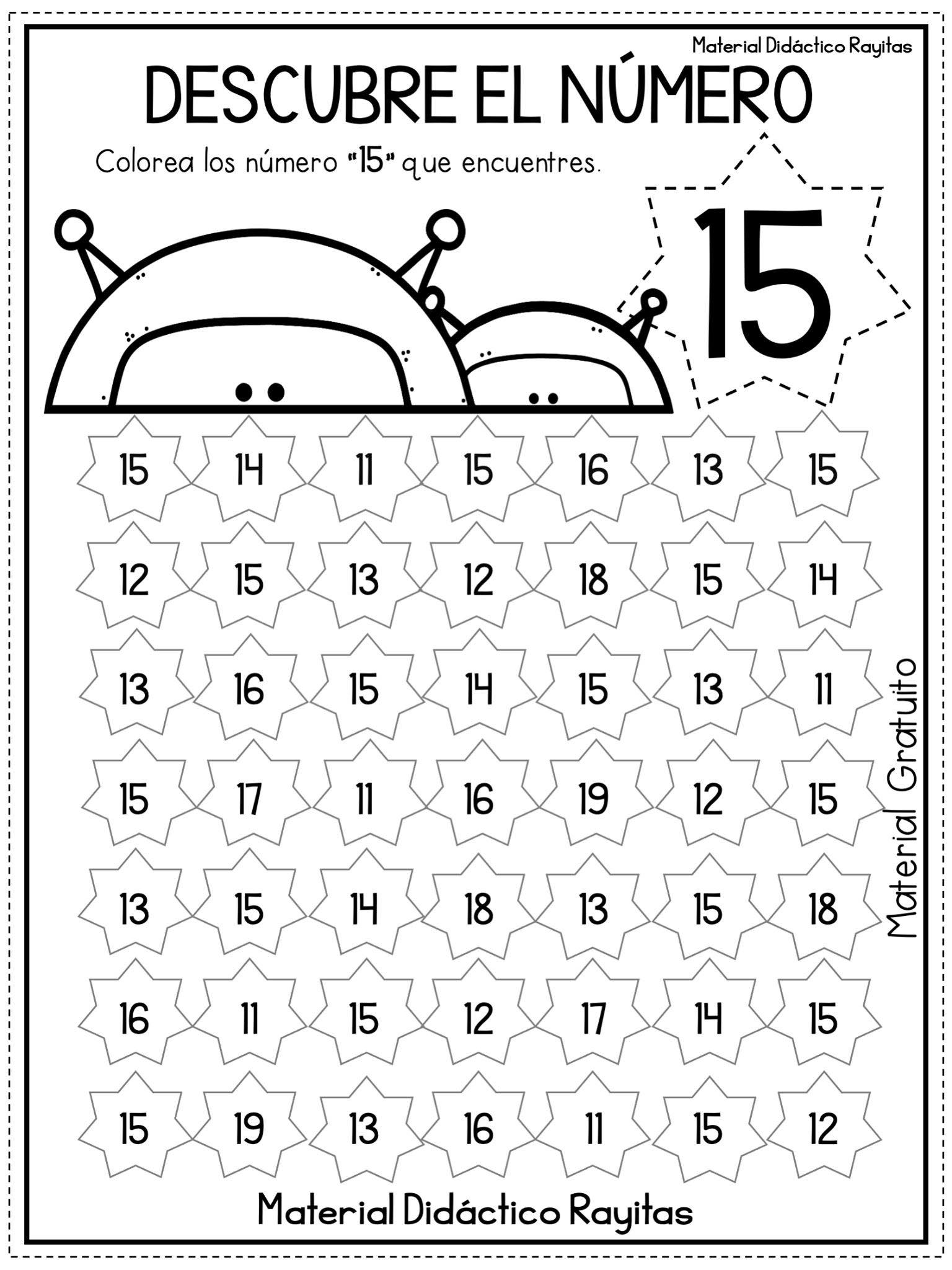 BUSCA NÚMEROS (15) - Imagenes Educativas