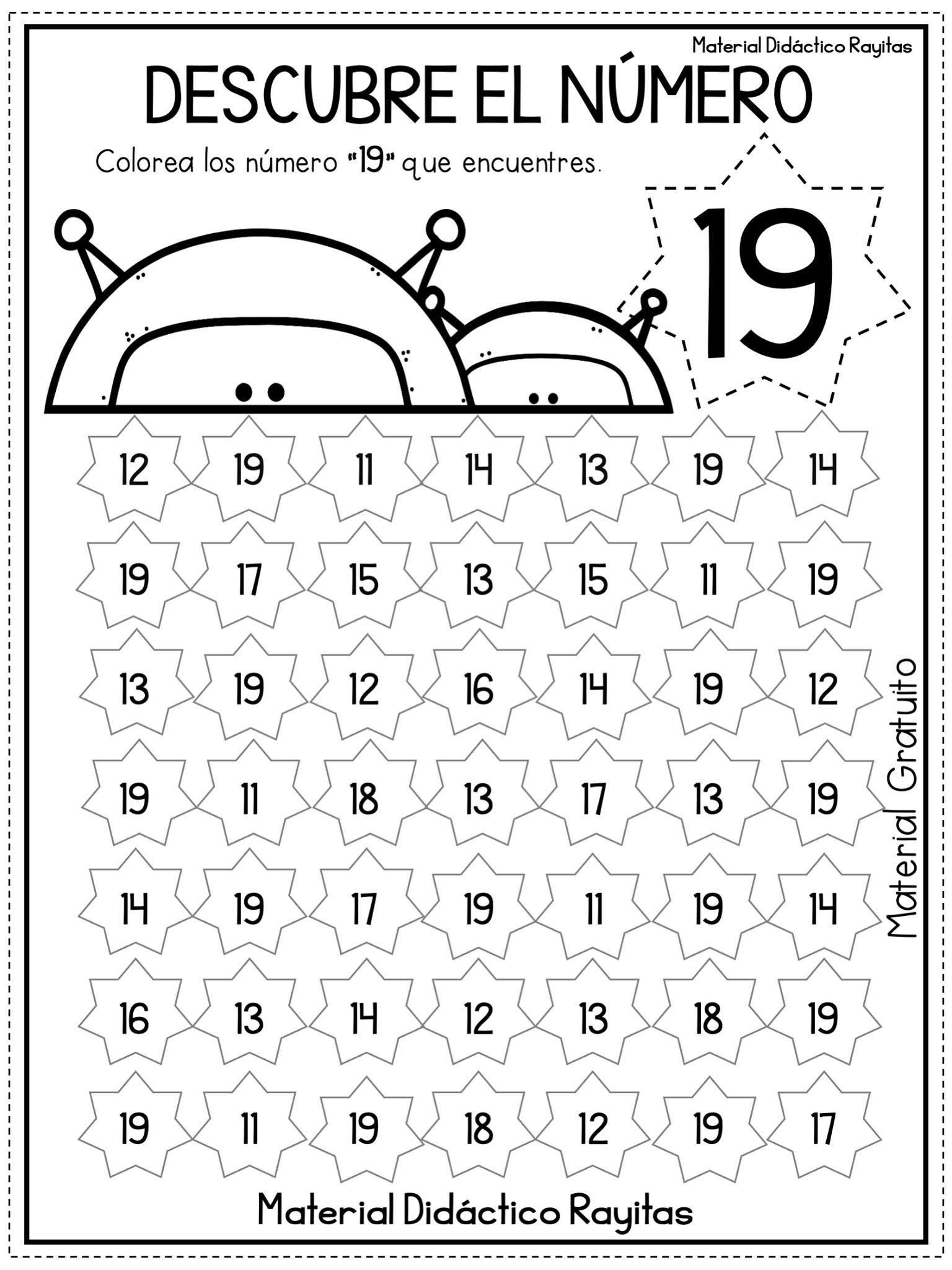 BUSCA NÚMEROS (19) - Imagenes Educativas