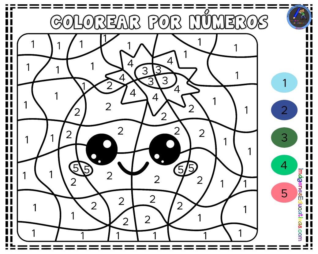 Ilustración De Página Para Colorear Para Niños Color Por Números ...