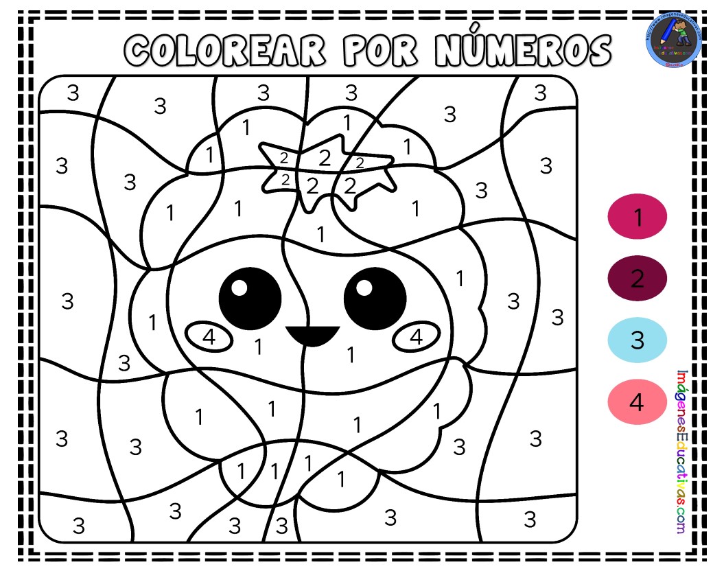 Dibujos para colorear por números - Imagenes Educativas