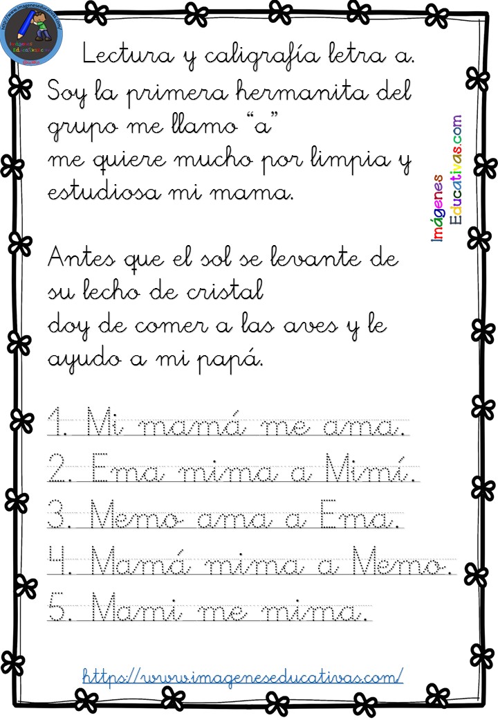 Lectura y caligrafía con VOCALES (1) - Imagenes Educativas