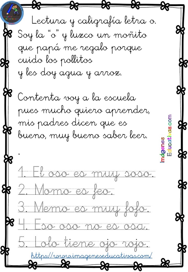 Lectura y caligrafía con VOCALES (10) - Imagenes Educativas