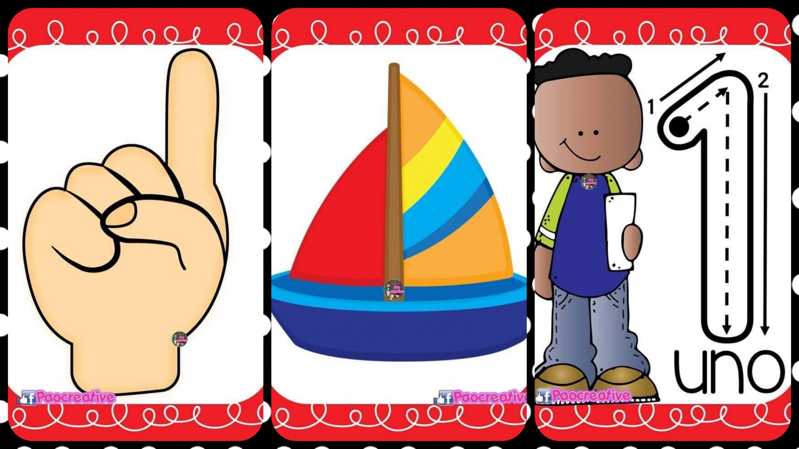 Números tarjetas para trabajar - Imagenes Educativas