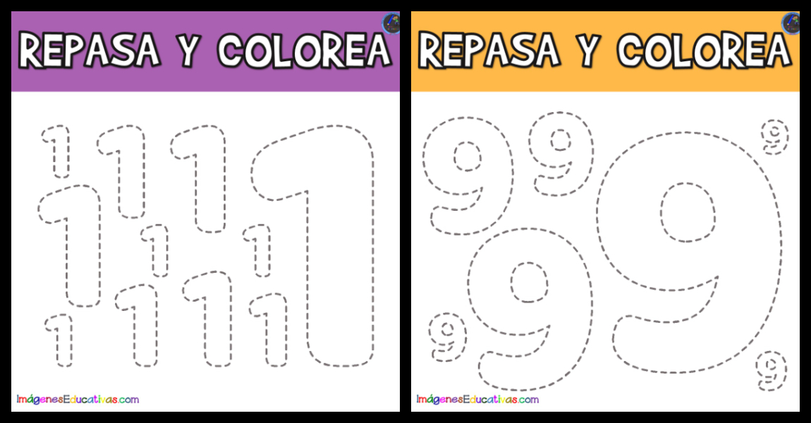 REPASA Y COLOREA LOS NÚMEROS 1-10 PORTADA - Imagenes Educativas