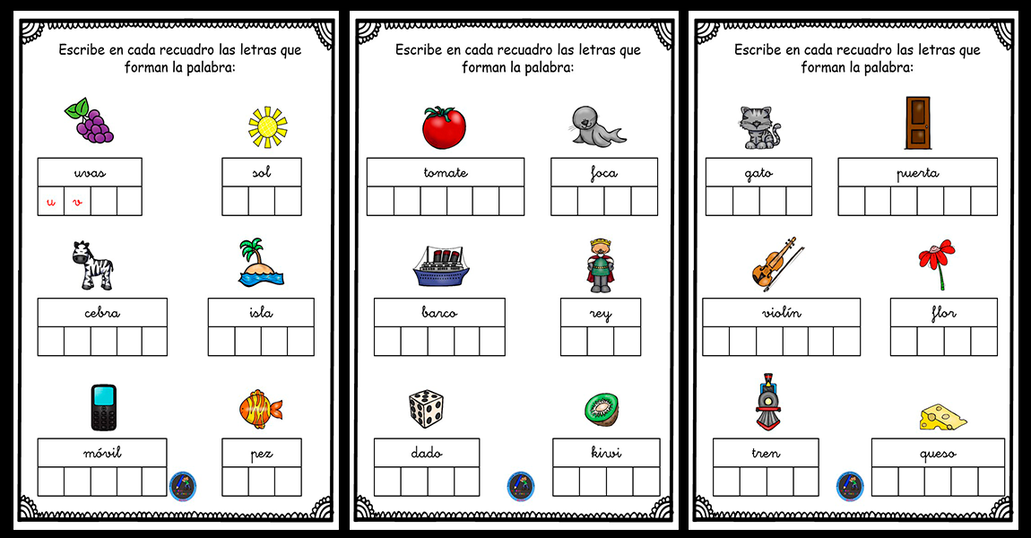 Actividad de conciencia fonológica con pistas visuales - Imagenes ...