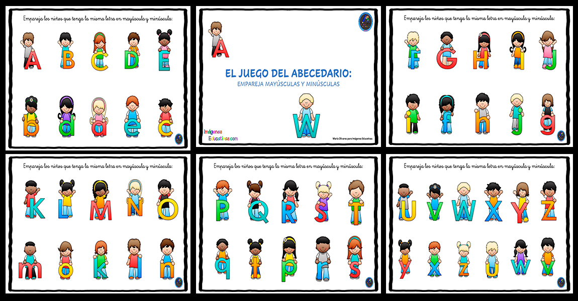 Juego del abecedario: Empareja mayúsculas y minúsculas - Imagenes ...
