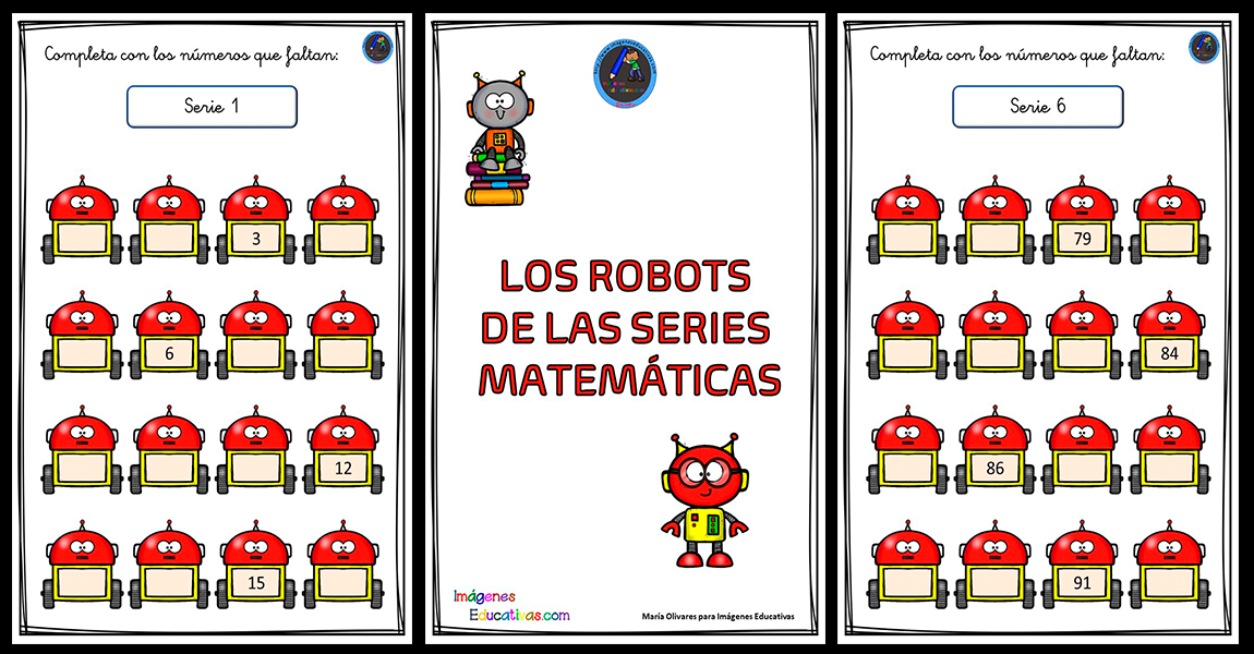 Los robots de las series matemáticas - Imagenes Educativas