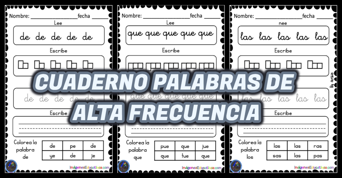 CUADERNO PALABRAS DE ALTA FRECUENCIA - Imagenes Educativas