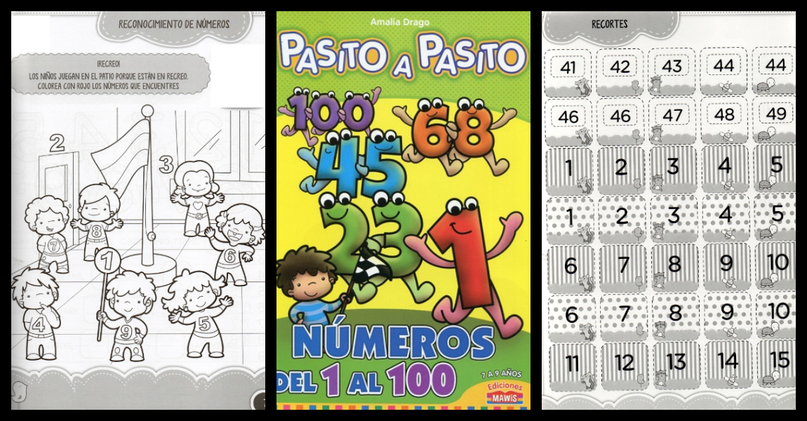 Pasito a Pasito aprendo los números del 1 al 100 niños de 7 a 9 años ...