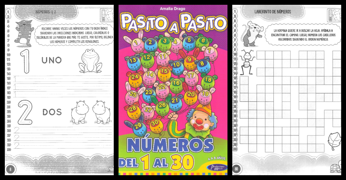 Pasito a Pasito aprendo los números del 1 al 30 niños de 6 a 8 años ...