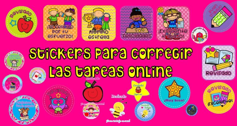COLECCIÓN DE Stickers Para corregir las tareas online - Imagenes Educativas