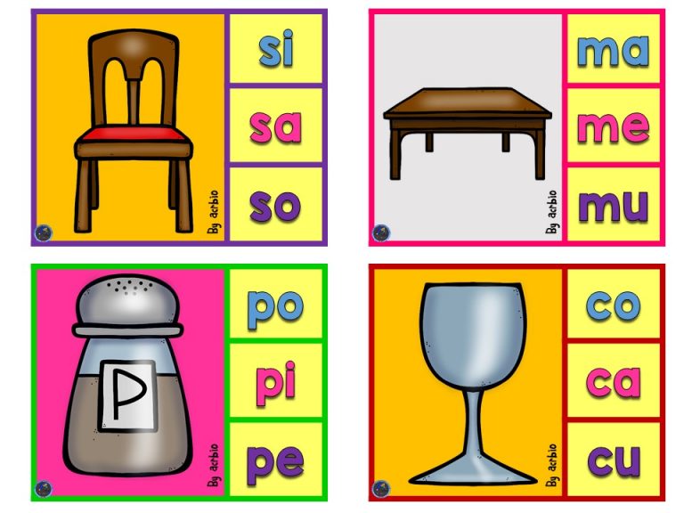 COLECCIÓN DE TARJETAS A TODO COLOR PARA TRABAJAR LAS SÍLABAS - Imagenes ...