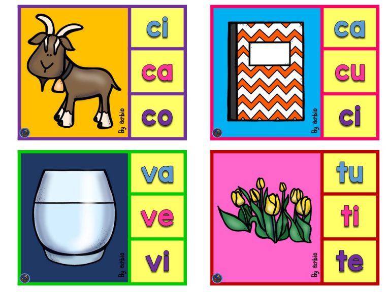 COLECCIÓN DE TARJETAS A TODO COLOR PARA TRABAJAR LAS SÍLABAS - Imagenes ...