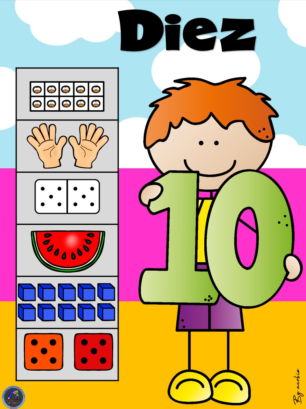 100 TARJETAS PARA TRABAJAR LOS NÚMEROS DEL 1 AL 10 - Imagenes Educativas