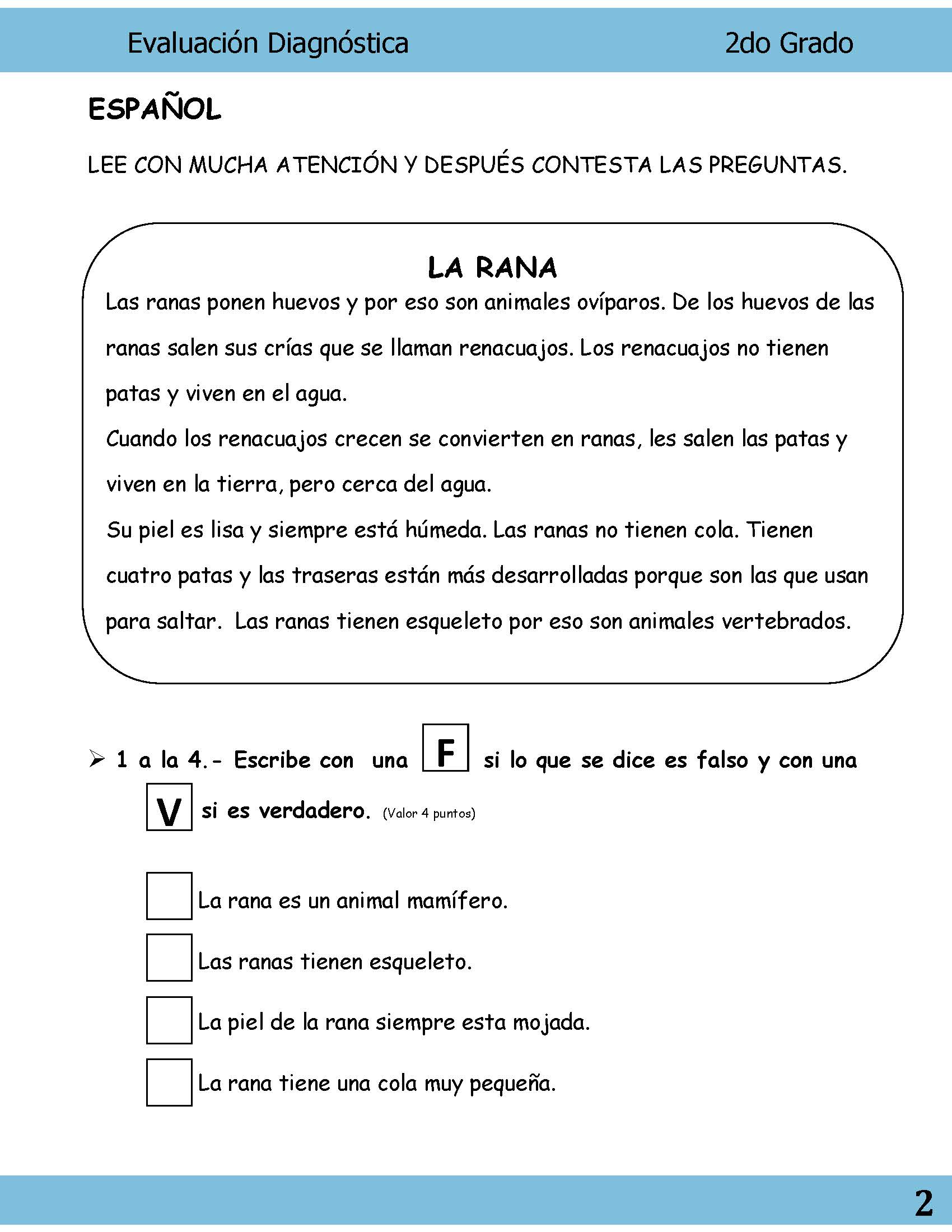 EVALUACIÓN DIAGNOSTICA 1º y 2º primaria - Imagenes Educativas