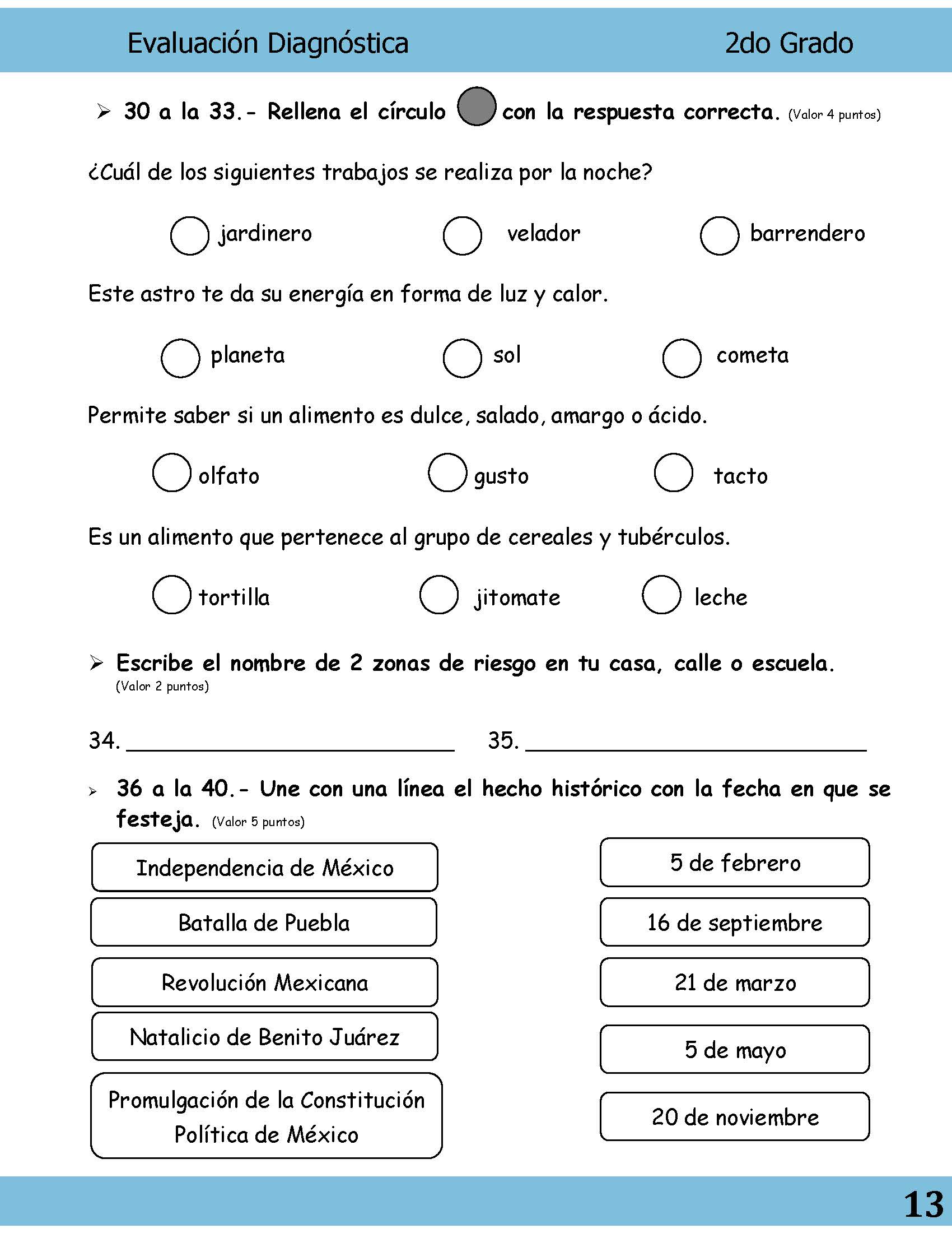 EVALUACIÓN DIAGNOSTICA 1º y 2º primaria - Imagenes Educativas
