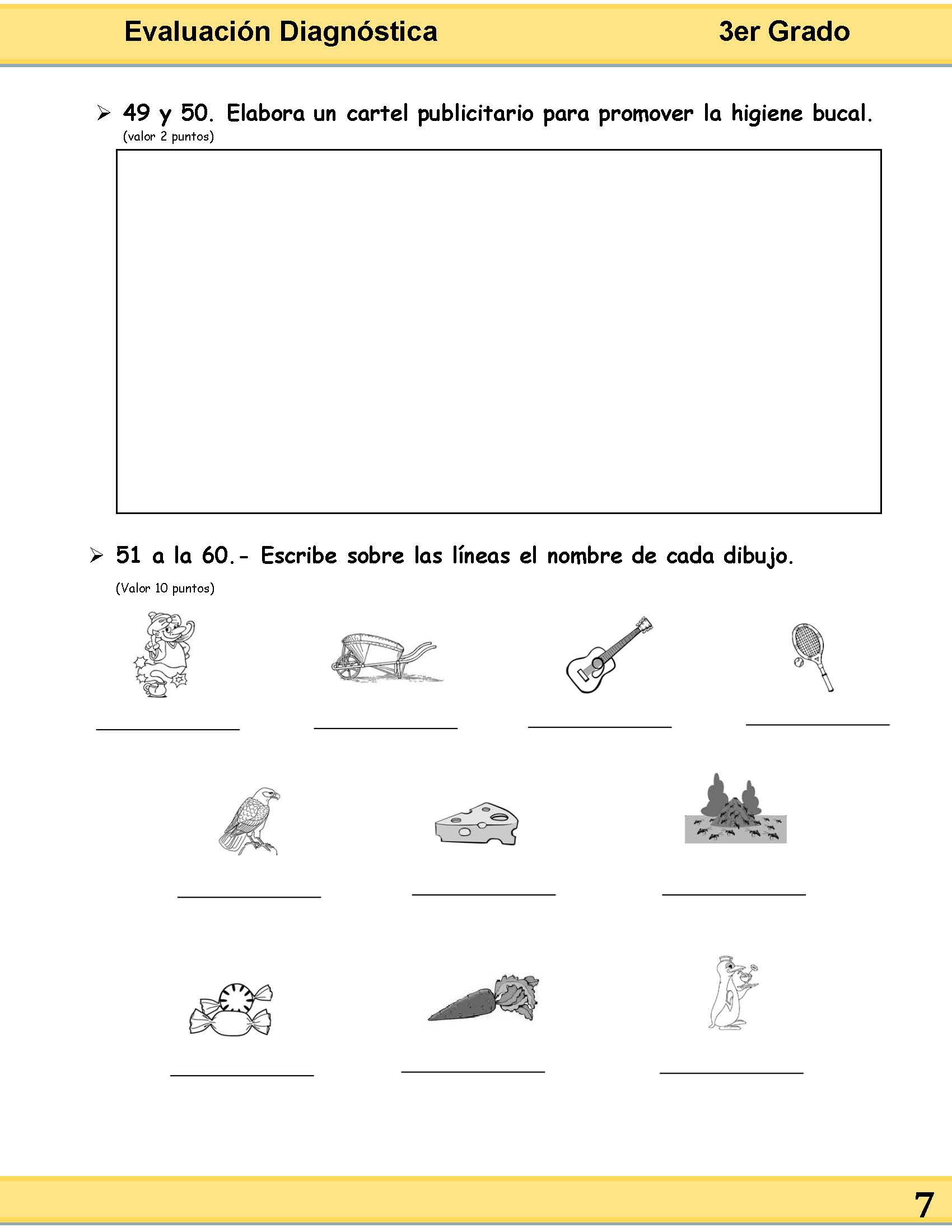 EVALUACIÓN DIAGNOSTICA 3º y 4º primaria - Imagenes Educativas