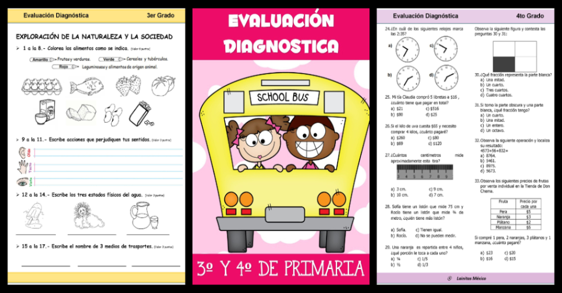 EVALUACIÓN DIAGNÓSTICA PRIMARIA PORTADA 3º-4º - Imagenes Educativas