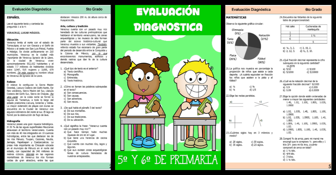 EVALUACIÓN DIAGNÓSTICA PRIMARIA PORTADA 5-6 - Imagenes Educativas