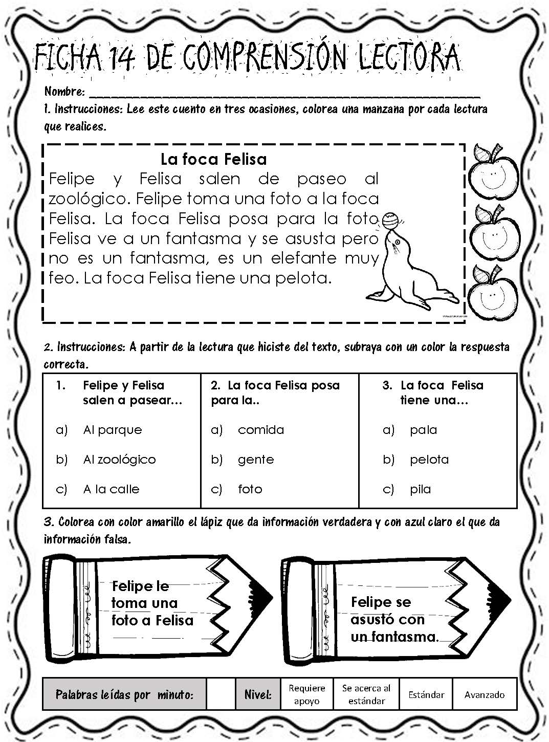 LECTURITAS I Fichas de Comprensión Lectora_Página_17 - Imagenes Educativas