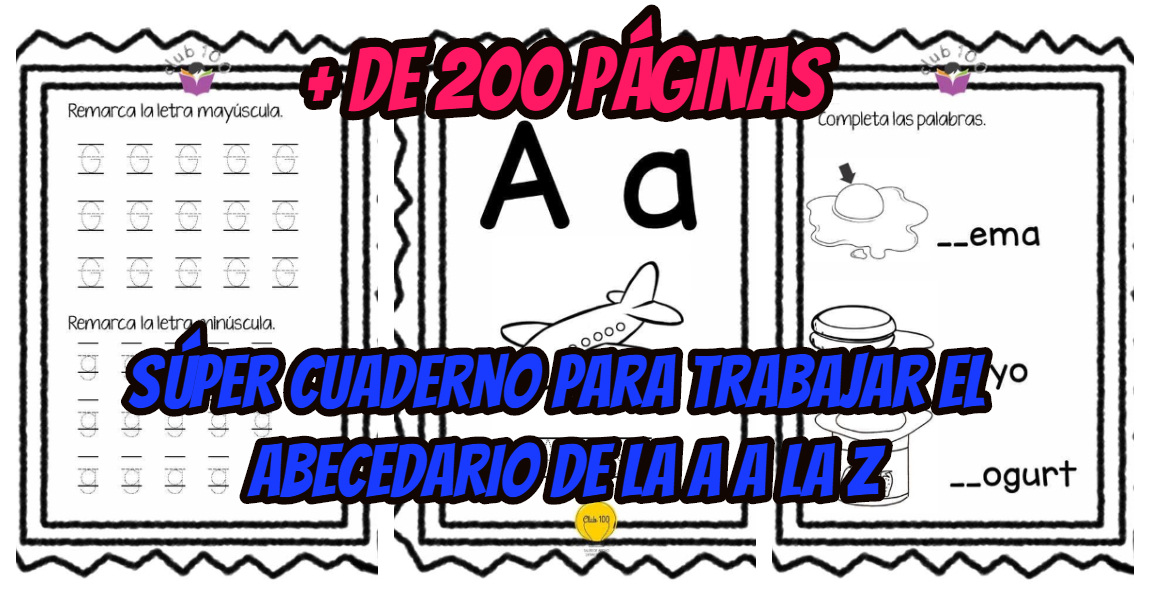 Súper Cuaderno para trabajar el abecedario de la A a la Z - Imagenes ...