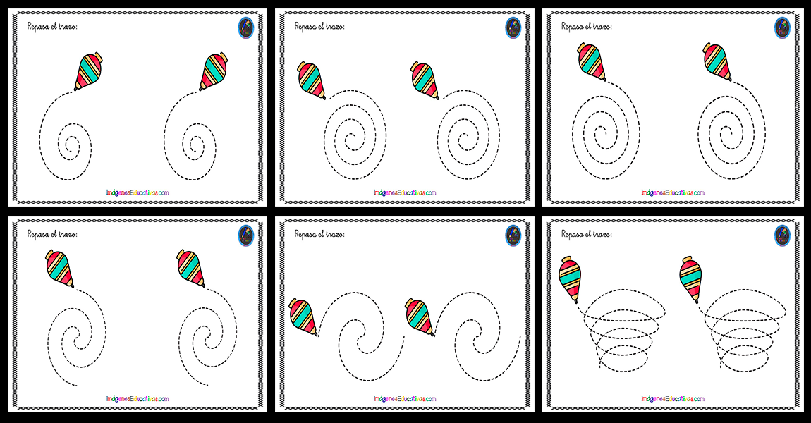 Fichas de grafomotricidad lineas curvas - Imagenes Educativas