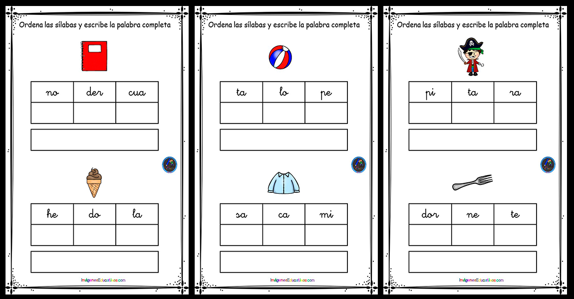 palabras trisílabas – Imagenes Educativas