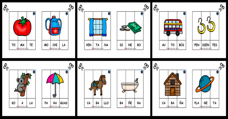 puzzle silábico Archivos - Imagenes Educativas