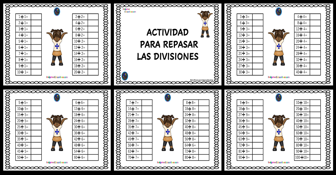 Actividad repaso de divisiones - Imagenes Educativas