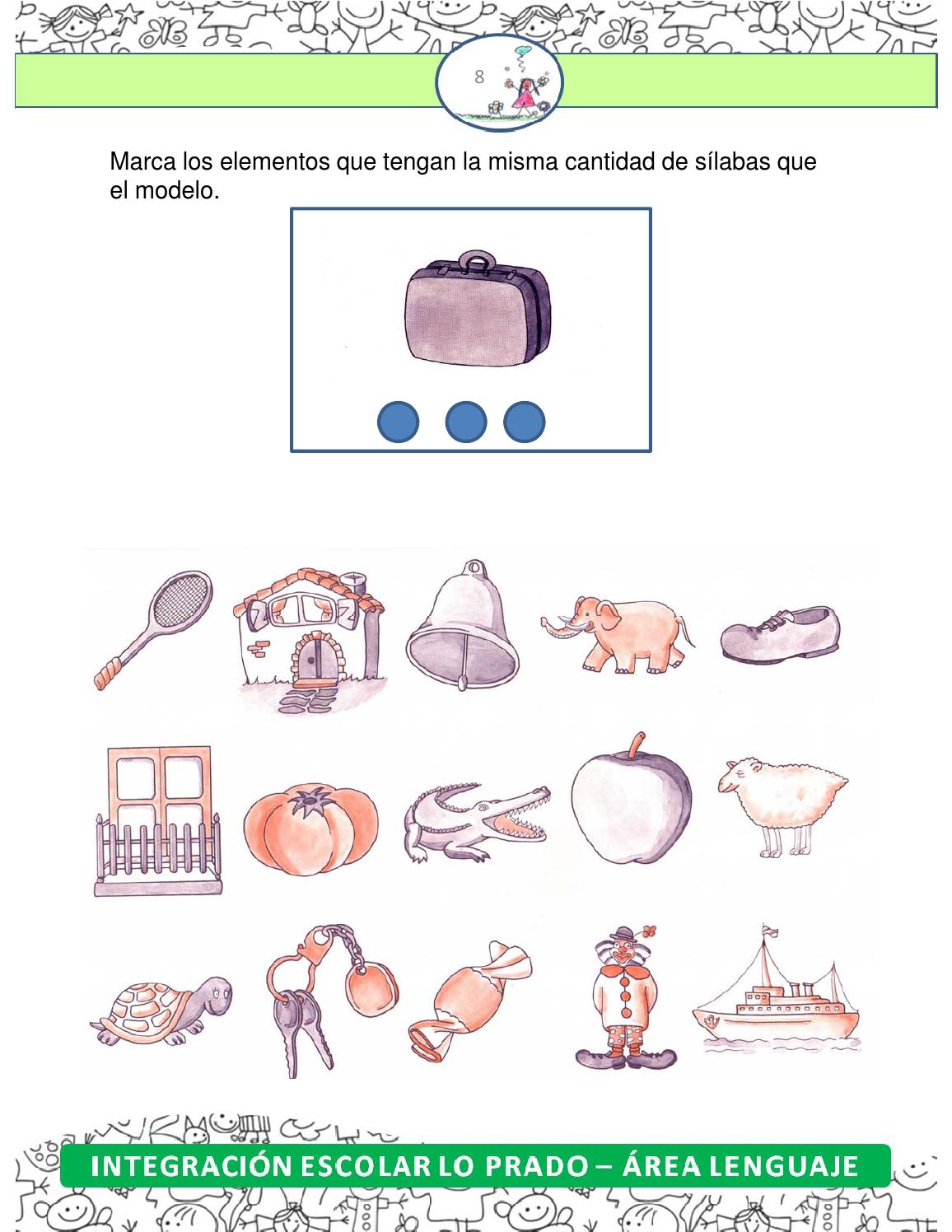 90 FICHAS PARA TRABAJAR LA CONCIENCIA FONOLÓGICA - Imagenes Educativas