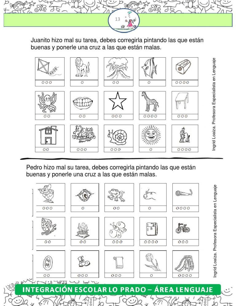 90 FICHAS PARA TRABAJAR LA CONCIENCIA FONOLÓGICA - Imagenes Educativas