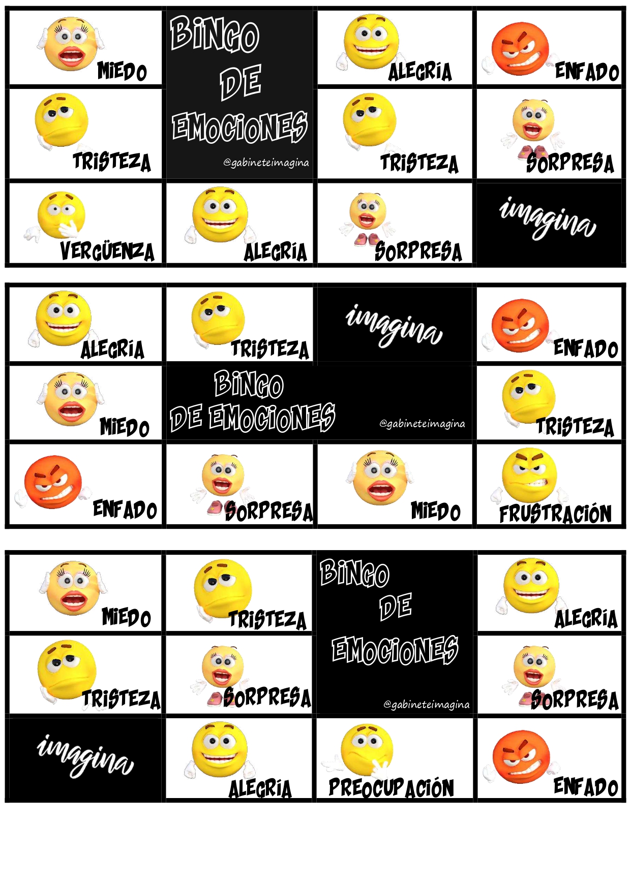 BINGO DE EMOCIONES - Imagenes Educativas