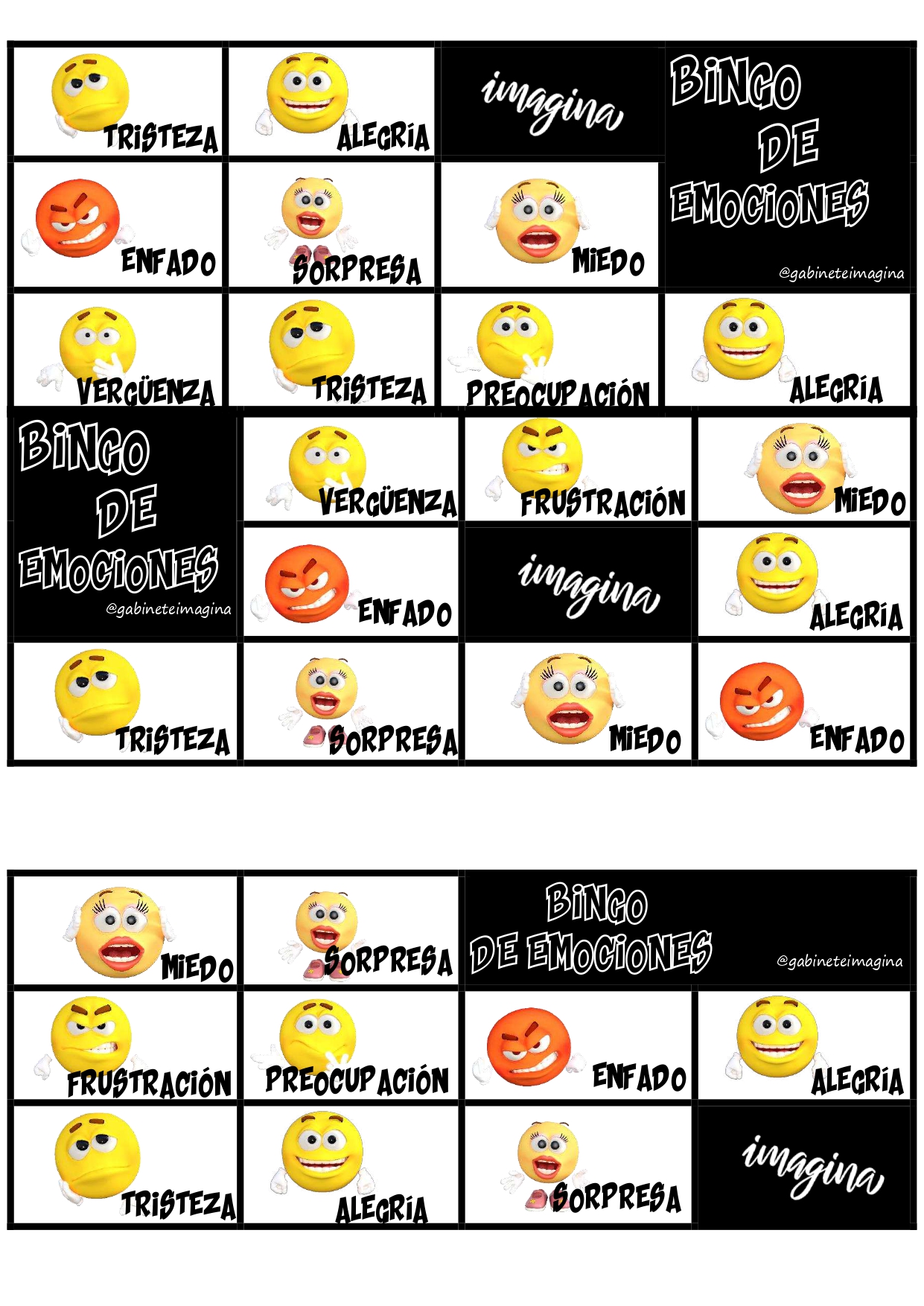 BINGO DE EMOCIONES - Imagenes Educativas