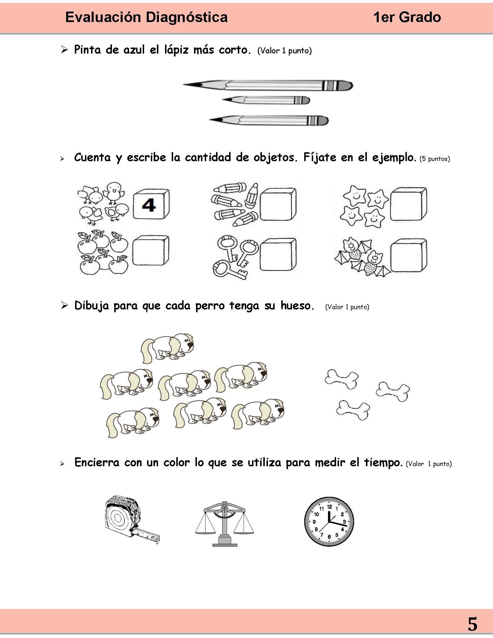 Evaluación Diagnostica Primero De Primaria Y Primer Grado