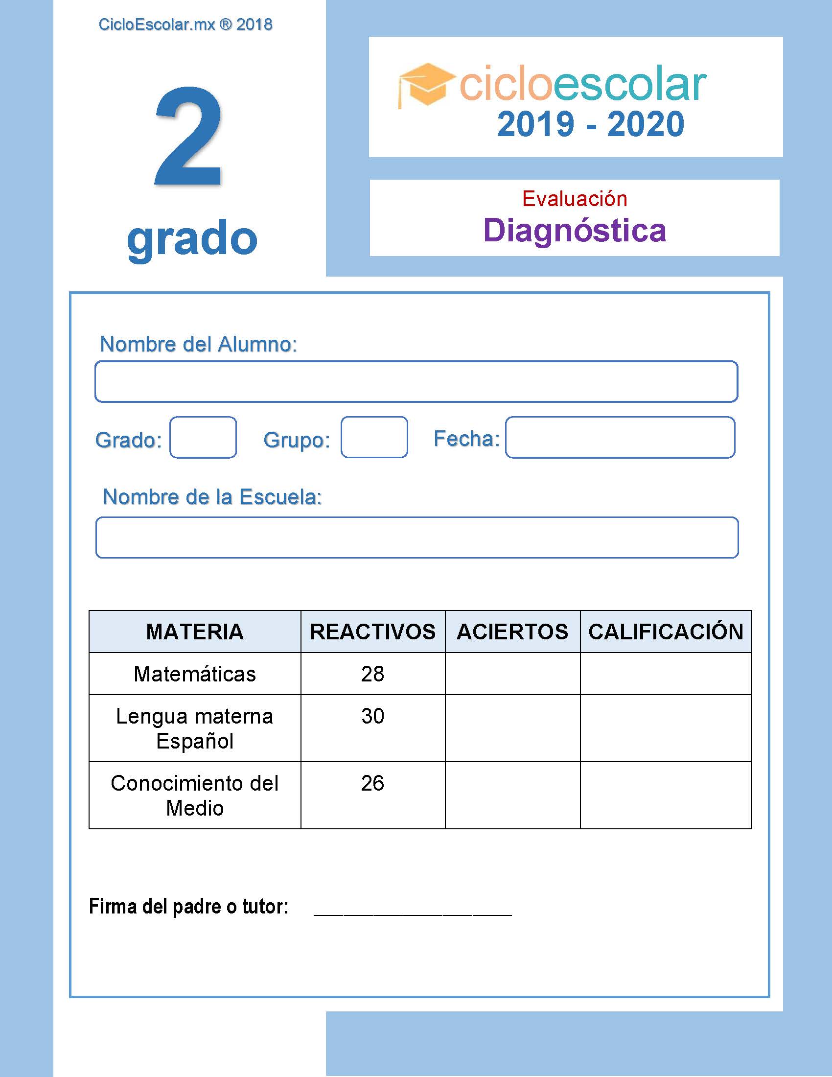 EXAMEN-DIAGNÓSTICO-SEGUNDO-GRADO-2019-2020_Página_01 - Imagenes Educativas EXAMEN-DIAGNÓSTICO-SEGUNDO-GRADO-2019-2020_Página_01 - Imagenes Educativas