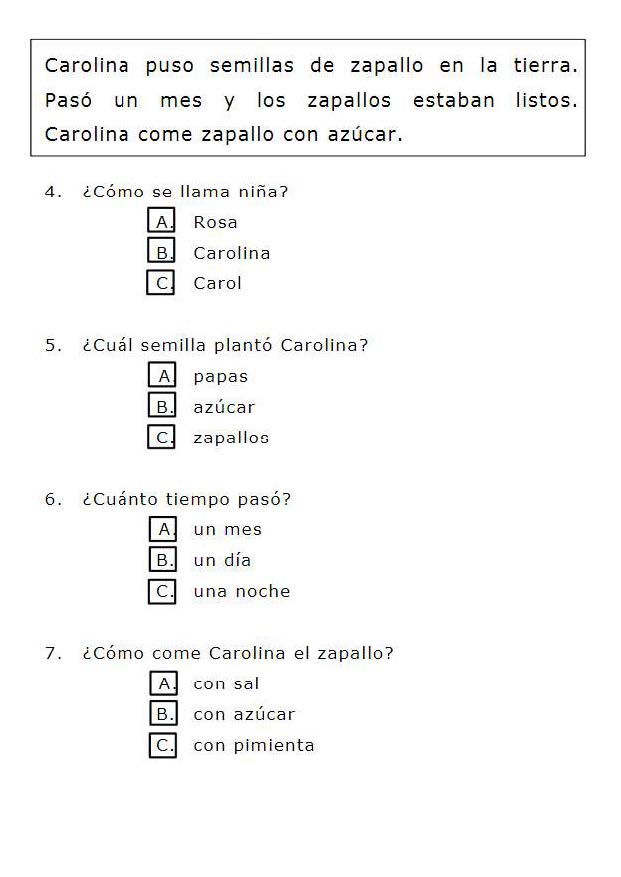 Pruebas de COMPRENSIÓN LECTORA para todos los GRADOS 1-2-3-4-5-6 ...