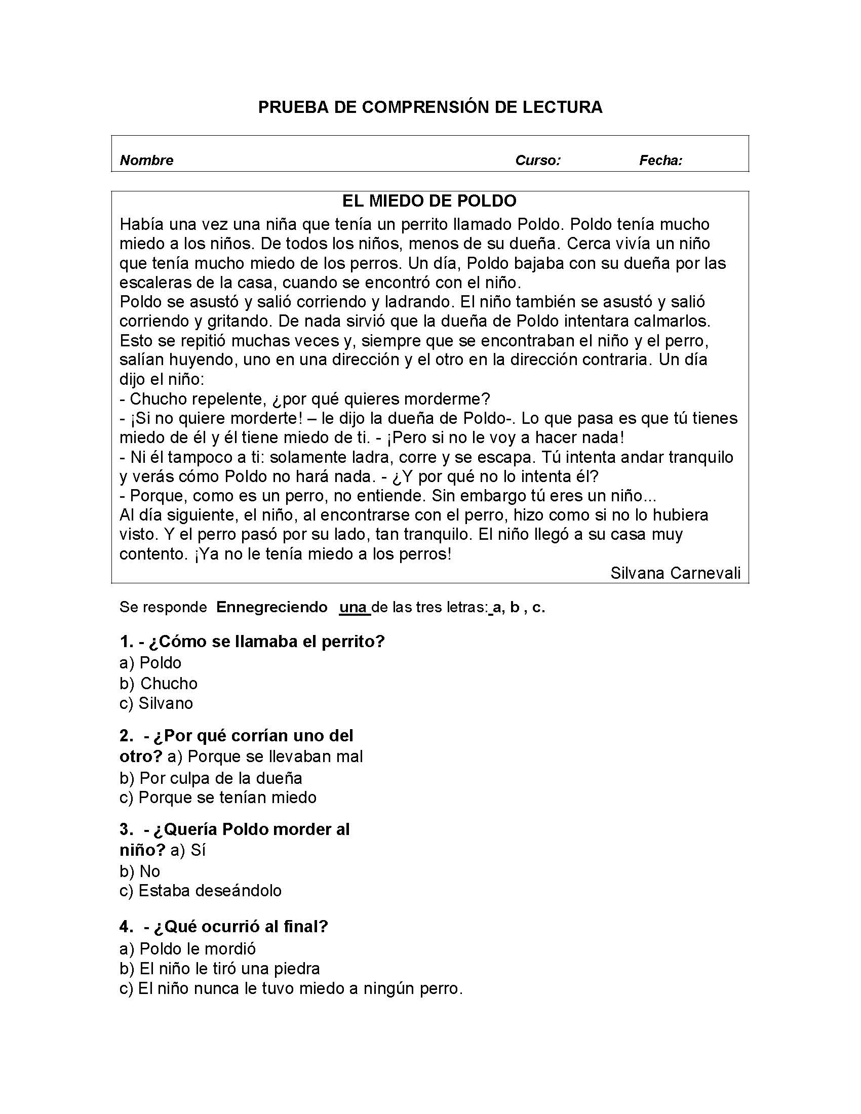 Prueba-Compresion-Lectura-3º-GRADO_Página_11 - Imagenes Educativas