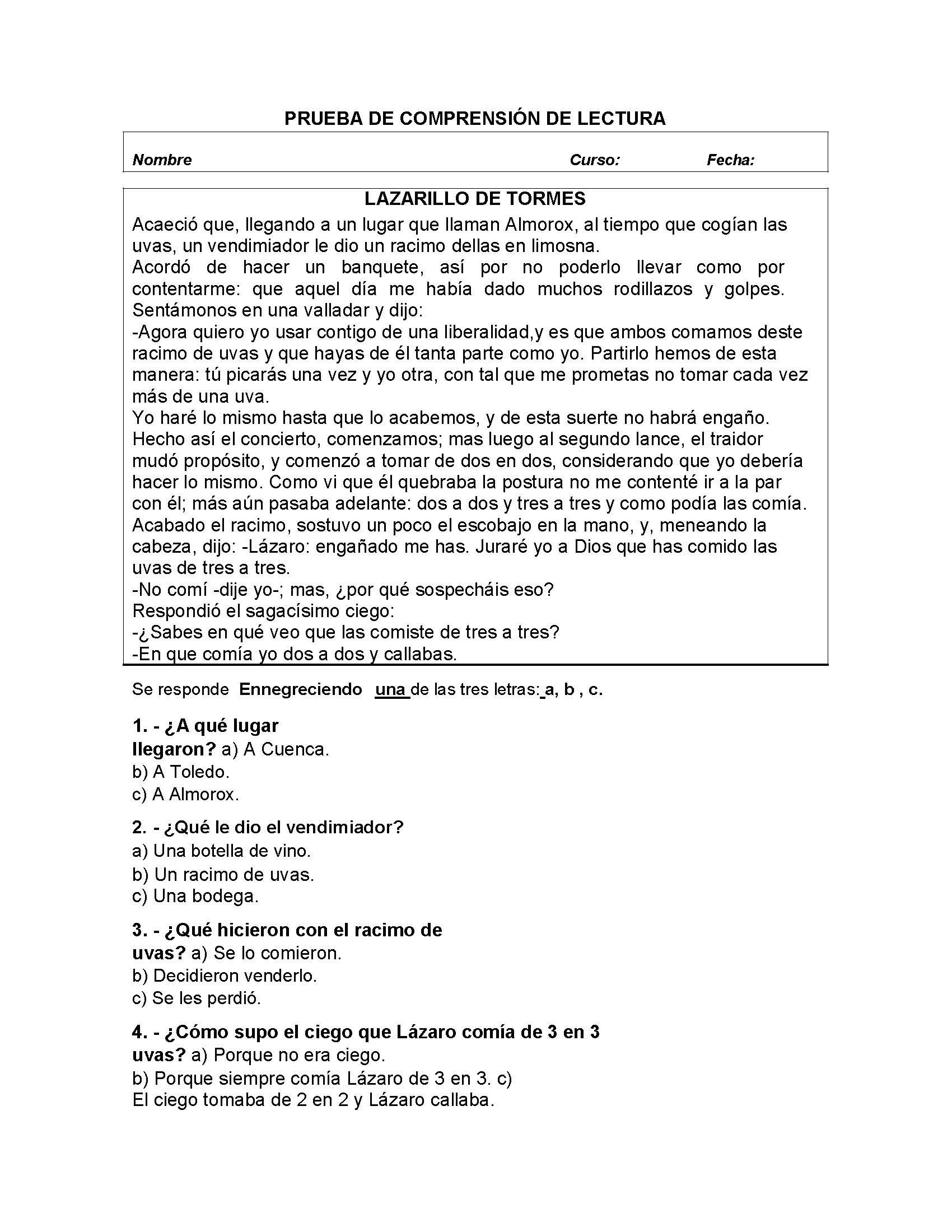 Prueba-Compresion-Lectura-5º-GRADO_Página_06 - Imagenes Educativas